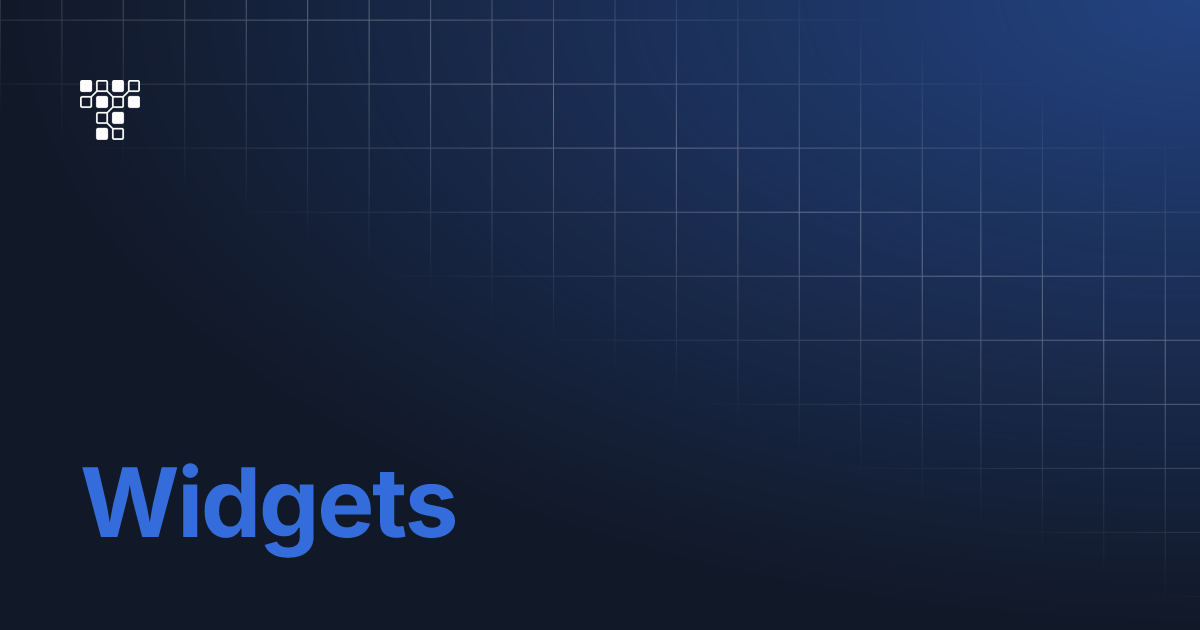 Widgets | Documentation
